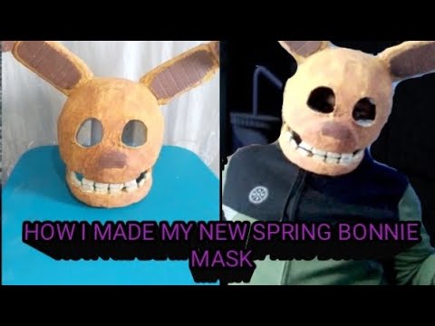 How to Make a DIY Spring Bonnie Mask with Paper Mâché | Fnaf Tutorial ...