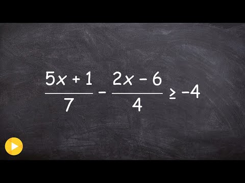 Solving Linear Inequalities with Fractions: Least Common Denominator ...