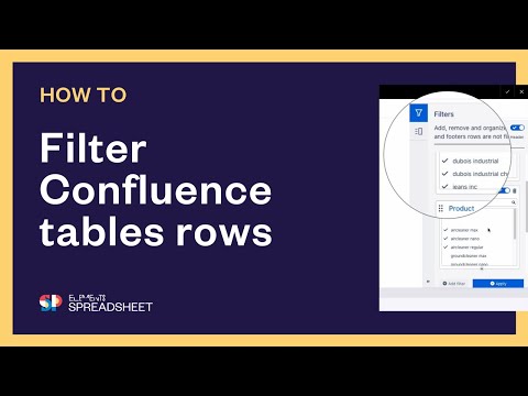 Wie filtert man Tabellen in Confluence? - Fragen und Antworten - Glarity