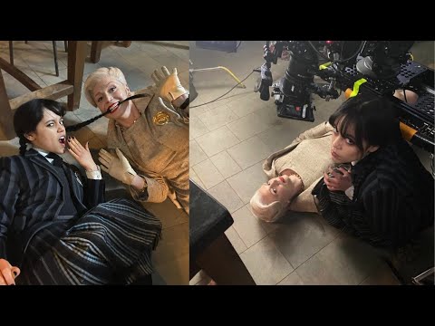 Making Of WEDNESDAY Part 2 - Best Of Behind The Scenes & On Set Bloopers With Jenna Ortega ...