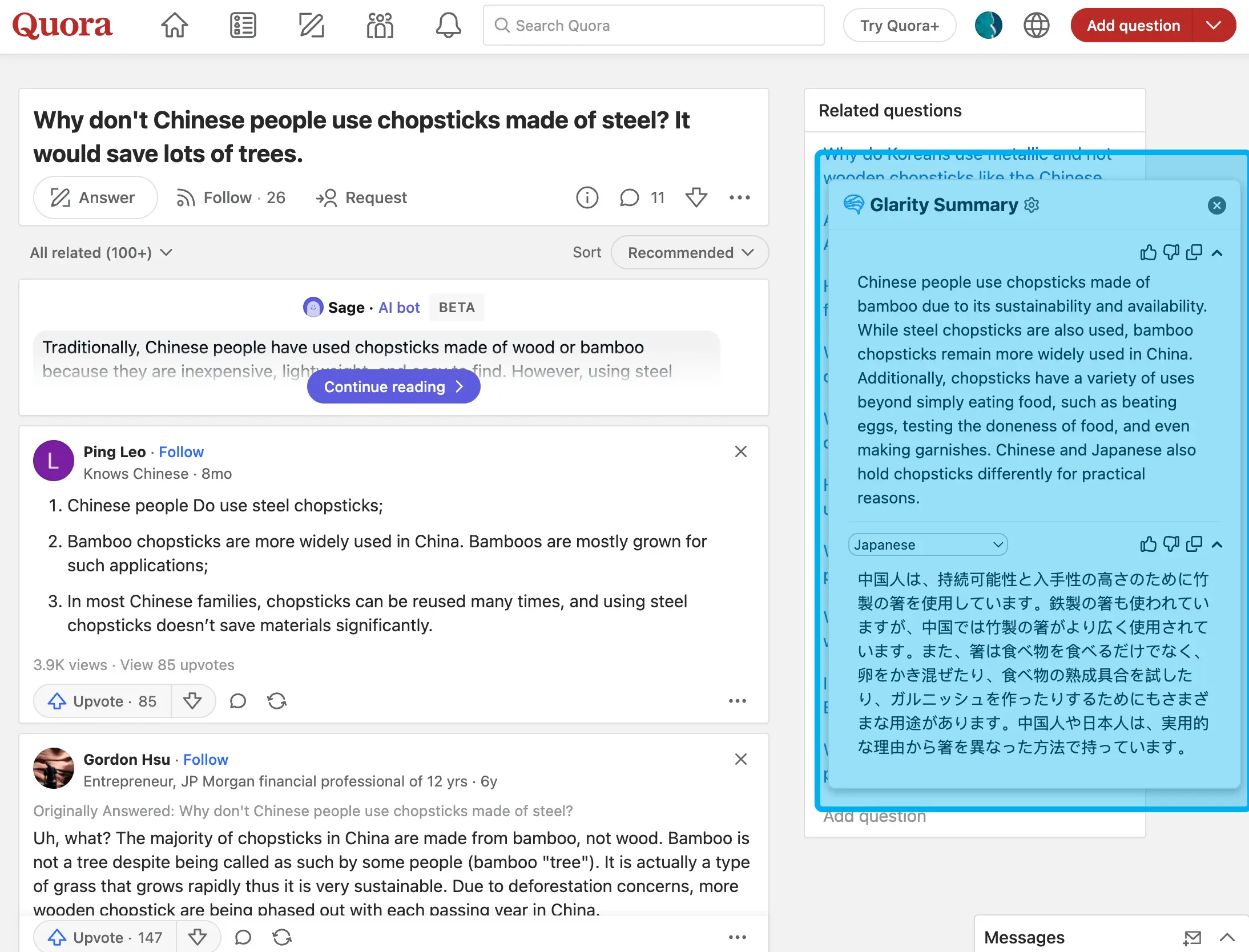 Quora reviews summary